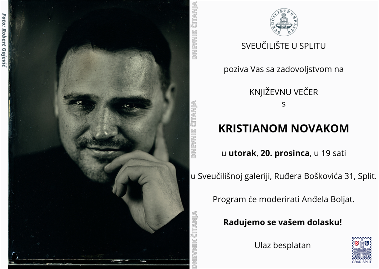 Sveučilište u Splitu - Literary evening with Kristian Novak at the ...