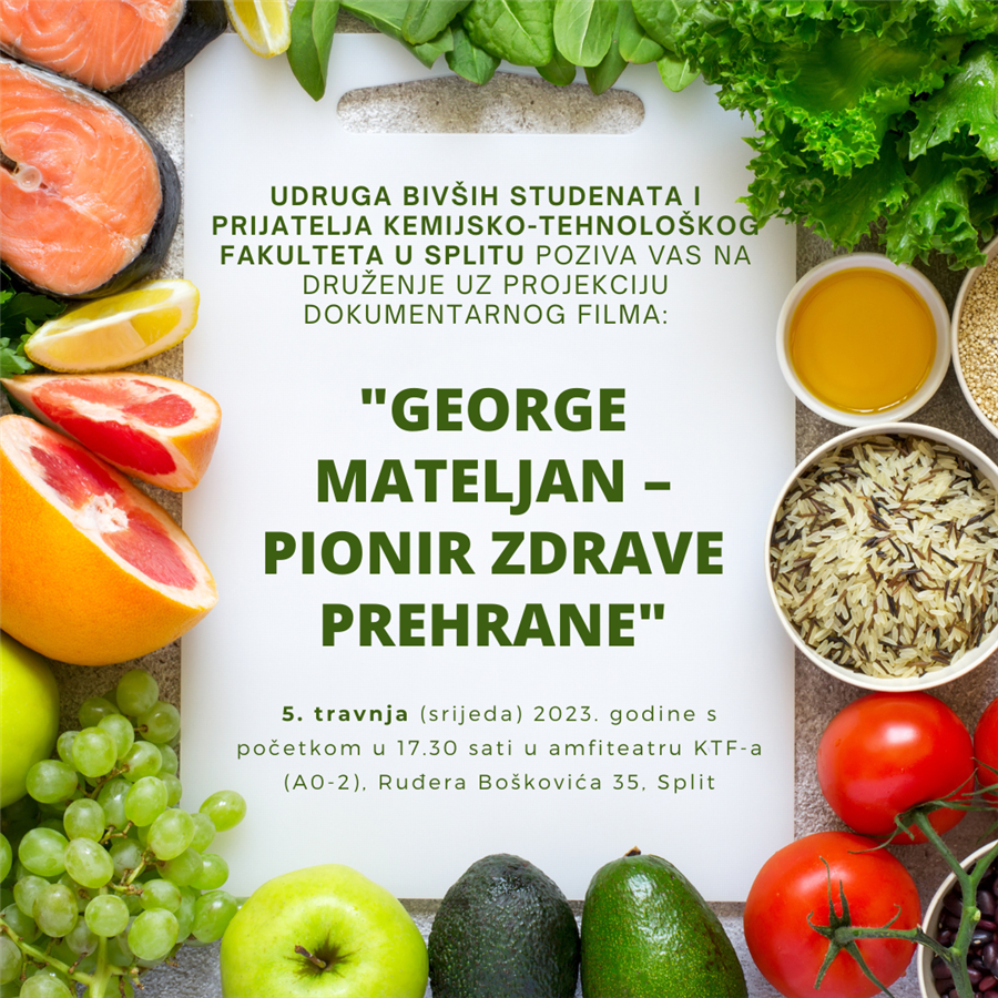 Sveučilište u Splitu - GEORGE MATELJAN – Pioneer of healthy eating